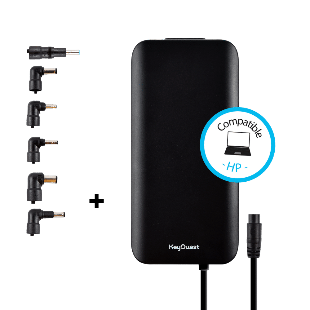 Chargeur de PC portable HP 90W + 6 embouts - KeyOuest